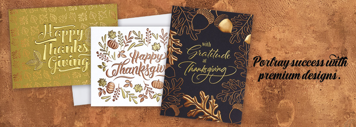 Premium Thanksgiving Cards - Business Thanksgiving Cards | Posty Cards