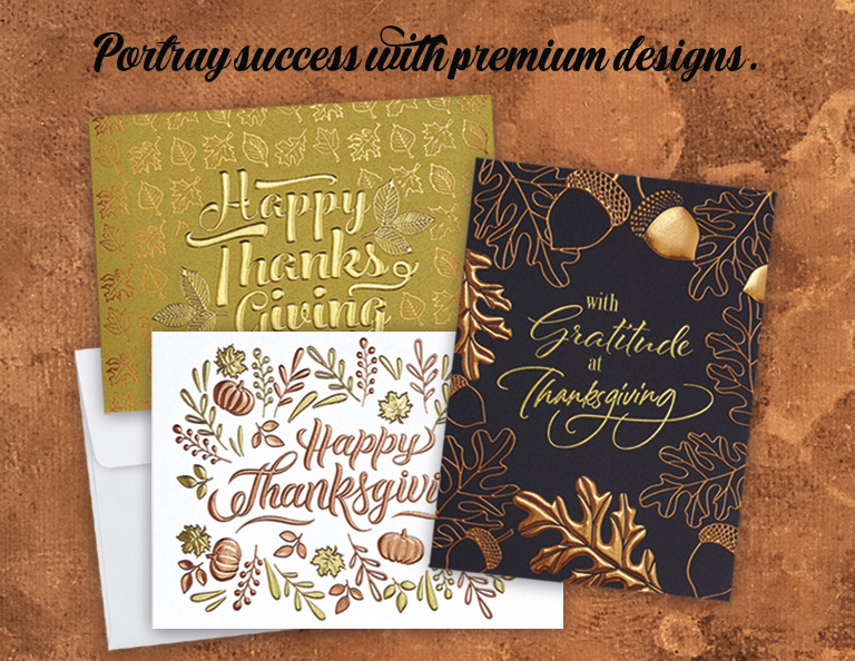 Premium Thanksgiving Cards - Business Thanksgiving Cards | Posty Cards