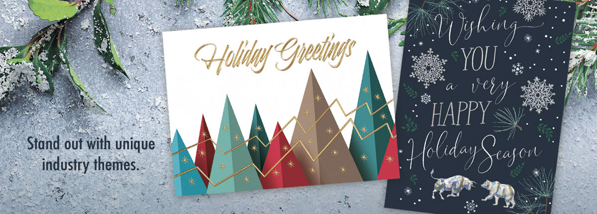 Shop Wall Street Christmas Cards - Financial Christmas Cards | Posty Cards