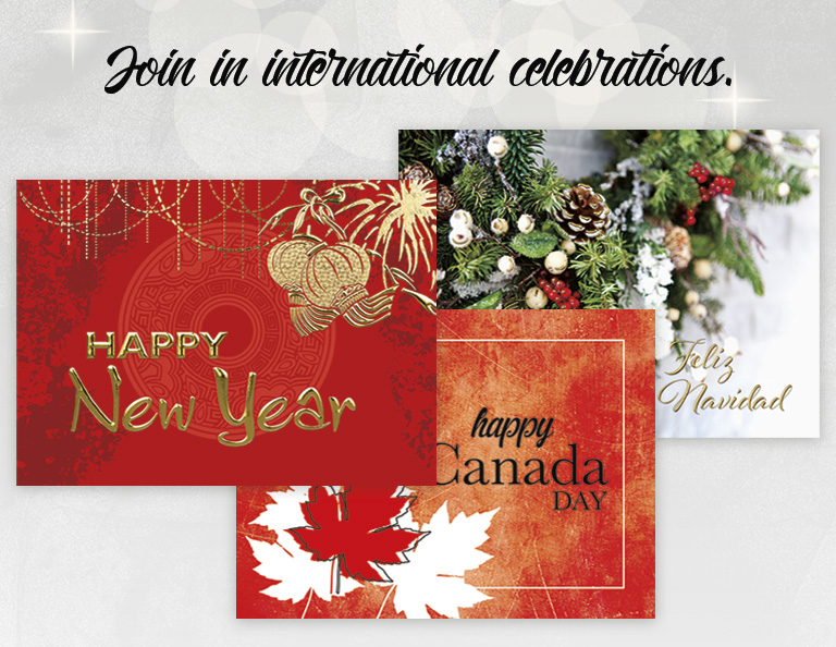 International Holiday Cards - Business Holiday Cards | Posty Cards