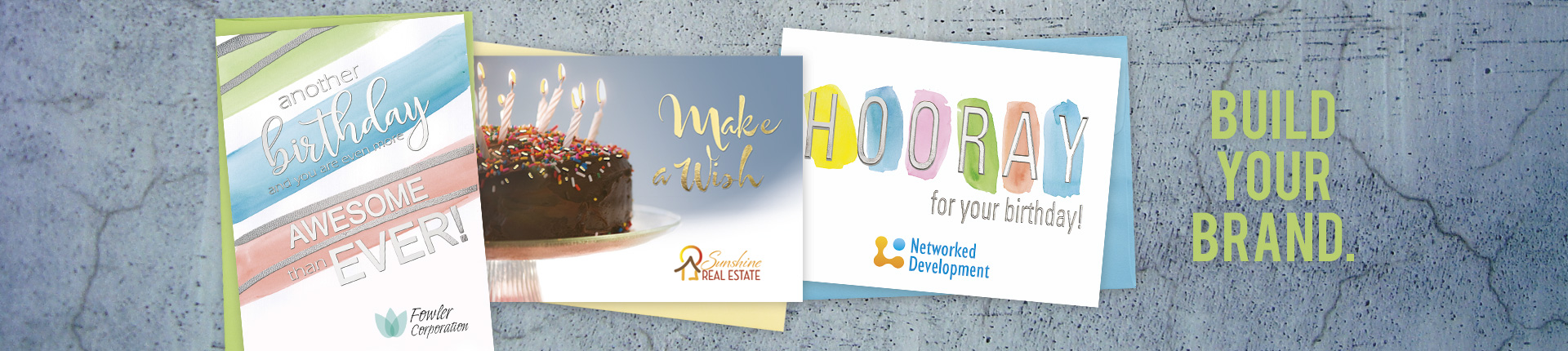Shop Birthday Cards with Company Logo - Business Logo Greeting Cards ...