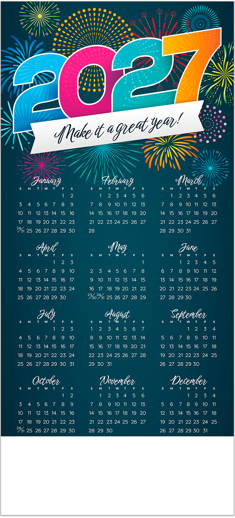 Dazzling Display Calendar Card