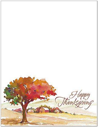 Farm Letterhead | Thanksgiving Letterhead | Posty Cards